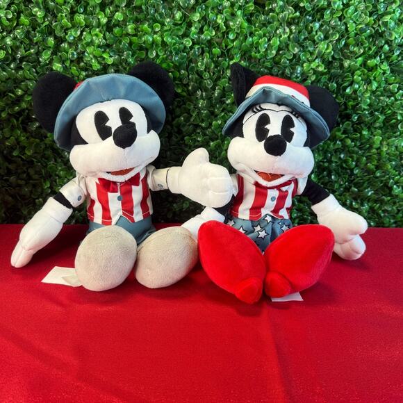 Disney | Toys | Disney Mickey Minnie Mouse American Plush Usa Patriotic ...